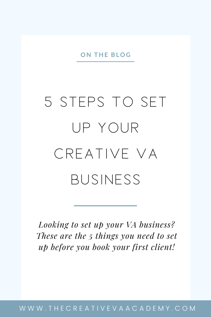 5 Steps To Set Up Your Creative VA Business - thecreativevaacademy.com